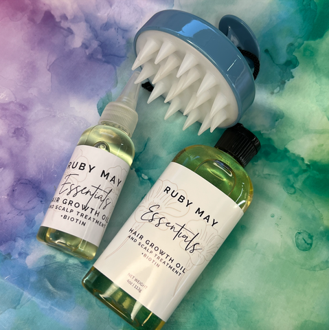 Essentials - Hair Growth Oil & Scalp Treatment + Silicone Massager